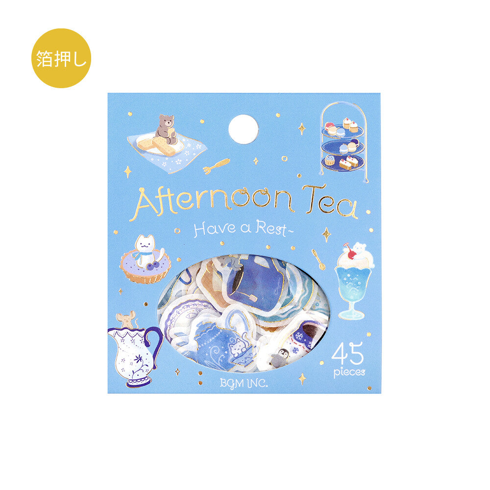 BGM Afternoon Tea Gold Foil Sticker Flakes - Have a Rest – Meowashi