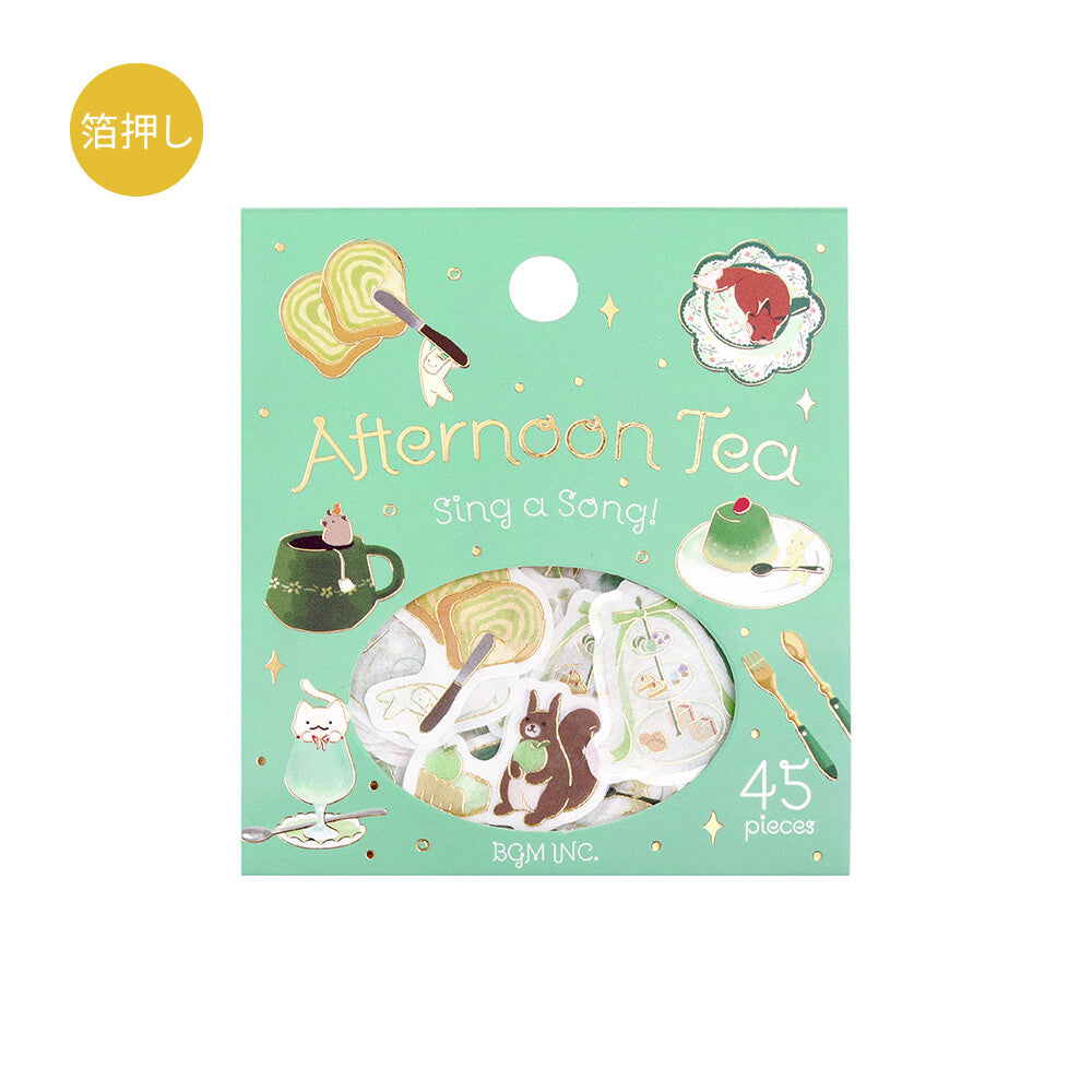 BGM Afternoon Tea Gold Foil Sticker Flakes - Sing a Song – Meowashi