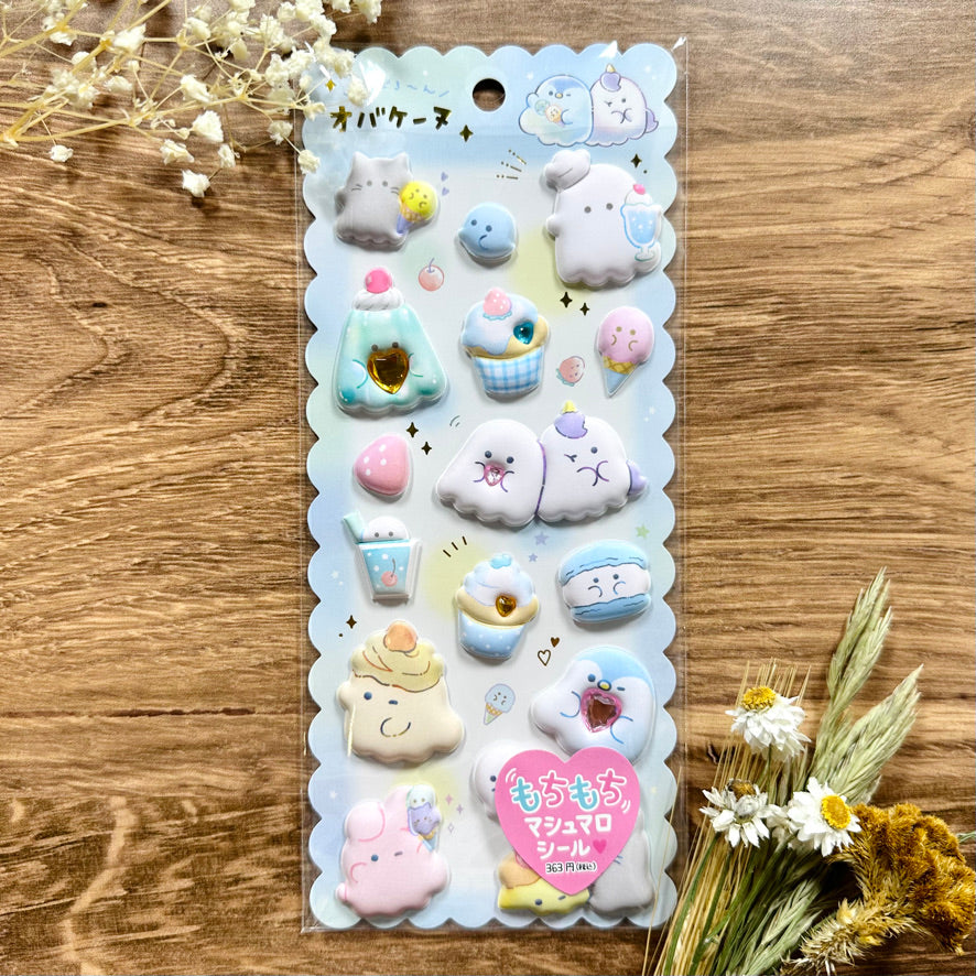 CRUX Mochi Mochi Marshmallow Puffy Sticker - Sweets – Meowashi