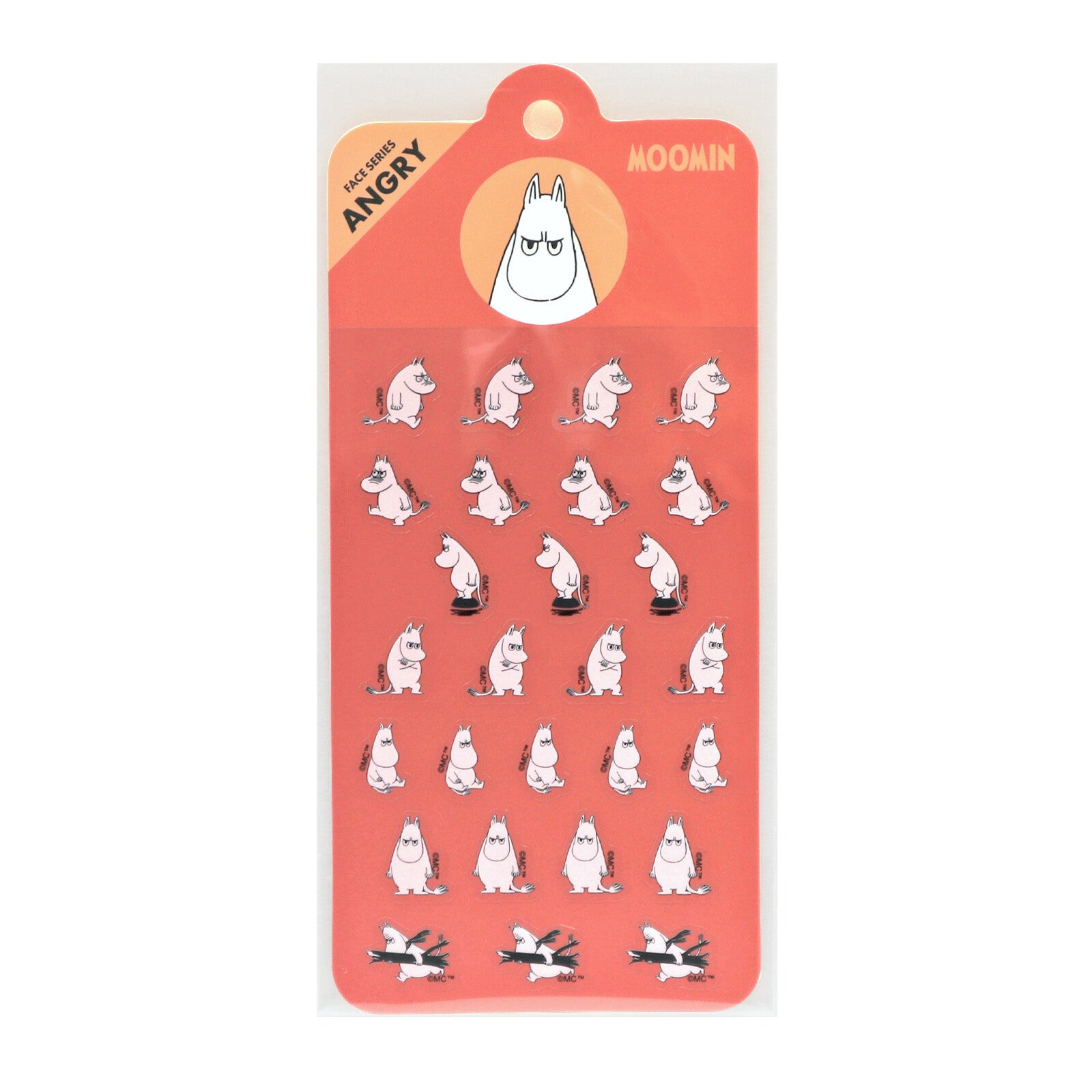 World Craft x Moomin Face Series Clear Sticker - Angry – Meowashi