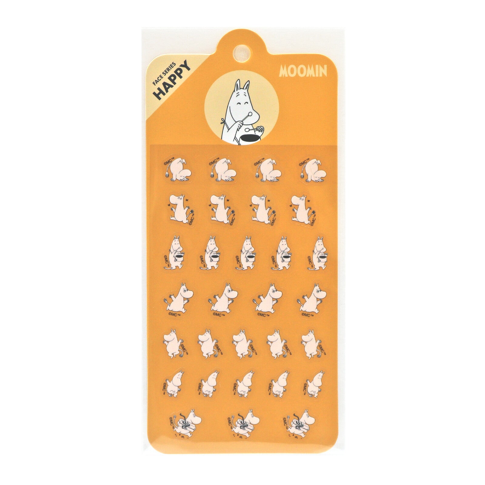 World Craft x Moomin Face Series Clear Sticker - Happy – Meowashi