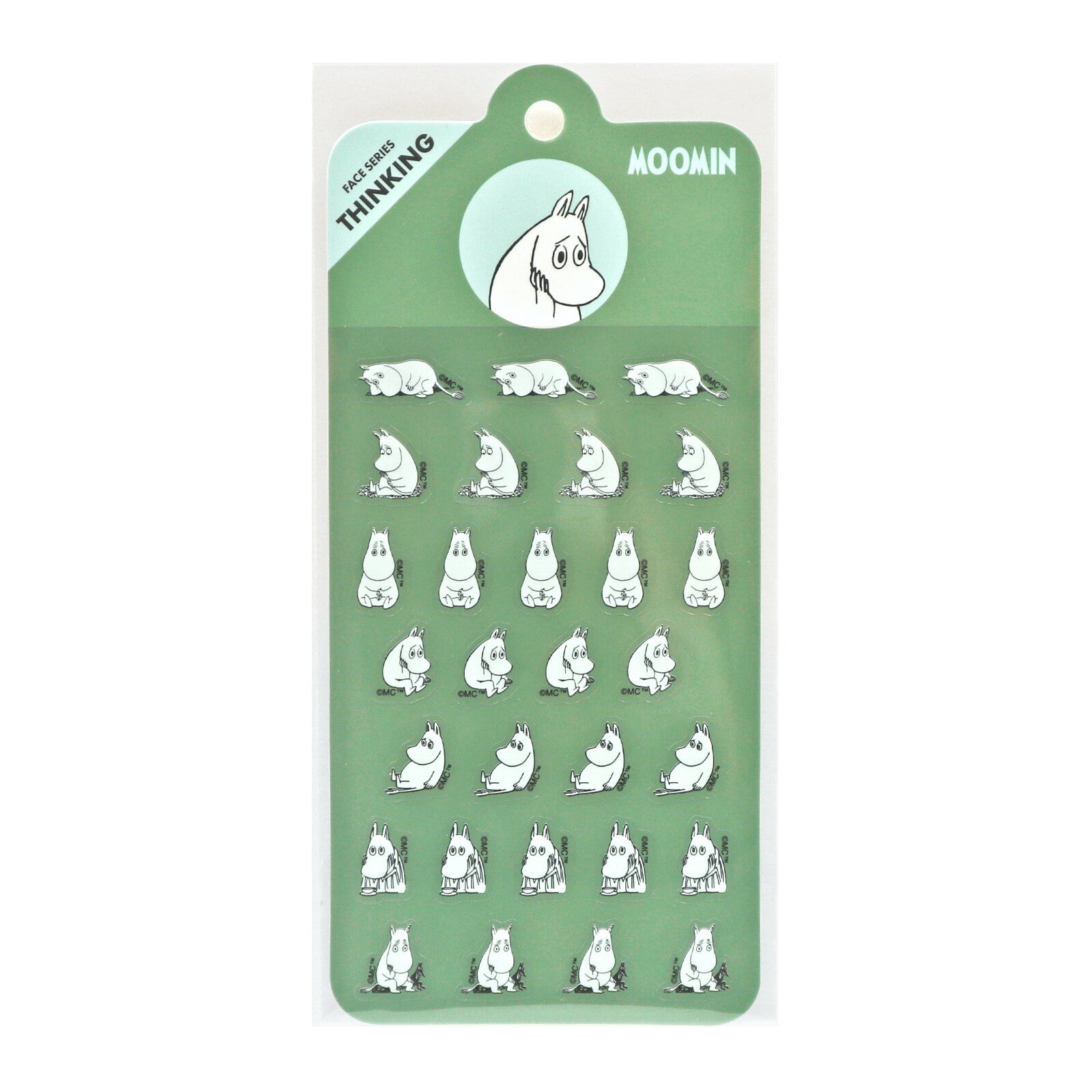 World Craft x Moomin Face Series Clear Sticker - Thinking – Meowashi