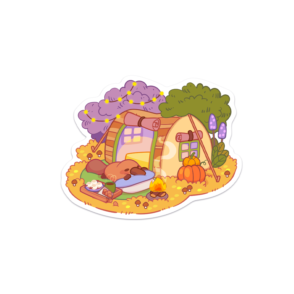 Camping Platypus Waterproof Vinyl Sticker – Meowashi