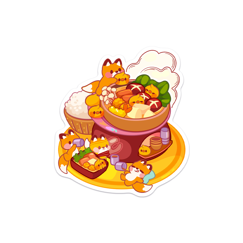 Fox Hot Pot Restaurant Waterproof Vinyl Sticker – Meowashi