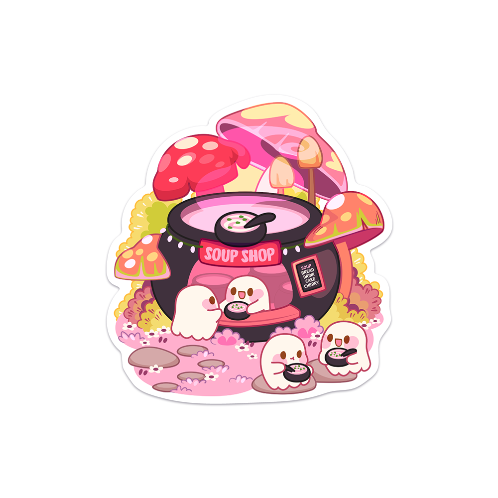 Ghost Soup Shop Waterproof Vinyl Sticker – Meowashi