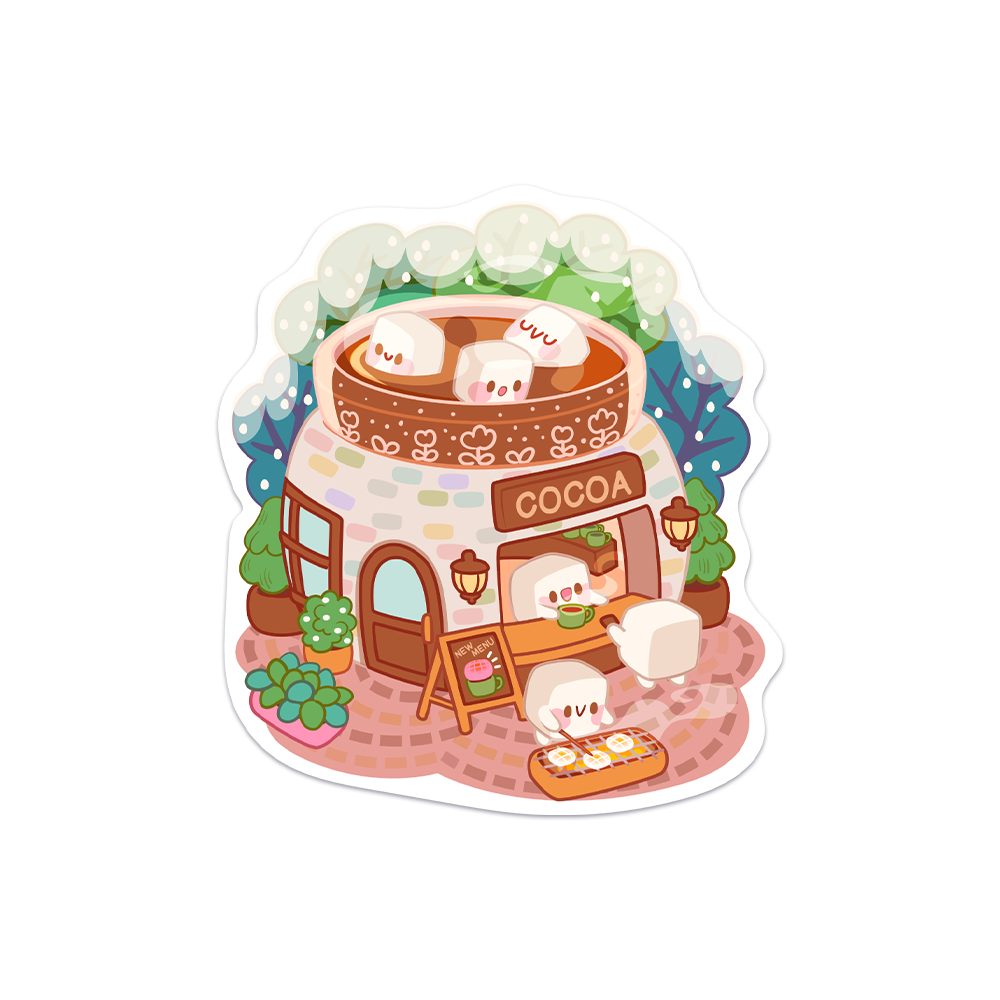 Hot Chocolate Stand Waterproof Vinyl Sticker – Meowashi