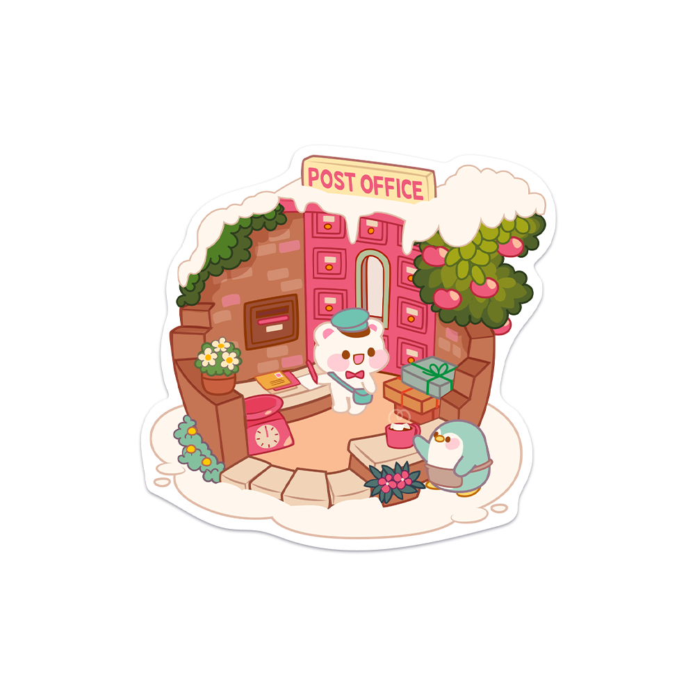 Polar Bear Post Office Waterproof Vinyl Sticker – Meowashi