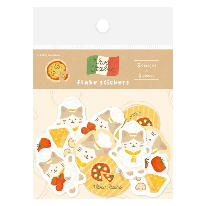 Furukawashiko Viva Italia Sticker Flakes - Pizza Cat – Meowashi