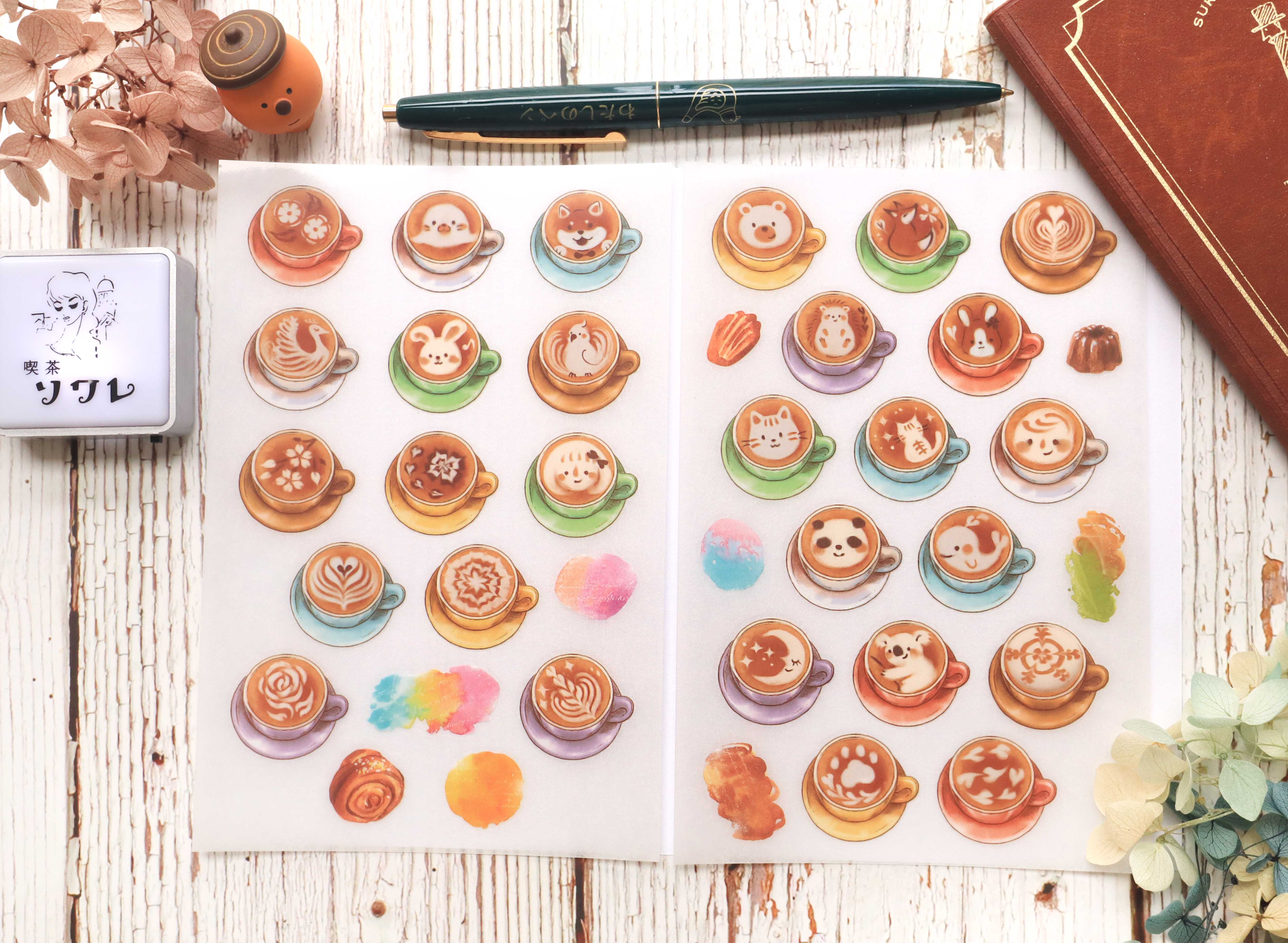 Maruco Art - Latte Art Rub-on Transfer Sticker – Meowashi