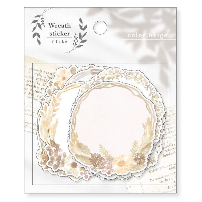 Mind Wave Wreath Sticker Flakes - Beige – Meowashi