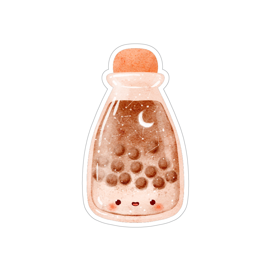 Starry Boba Clear Vinyl Sticker – Meowashi